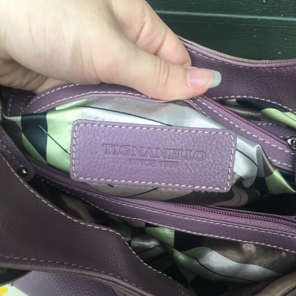 Tignanello | Bags | Tignanello Purple Leather Purse | Poshmark